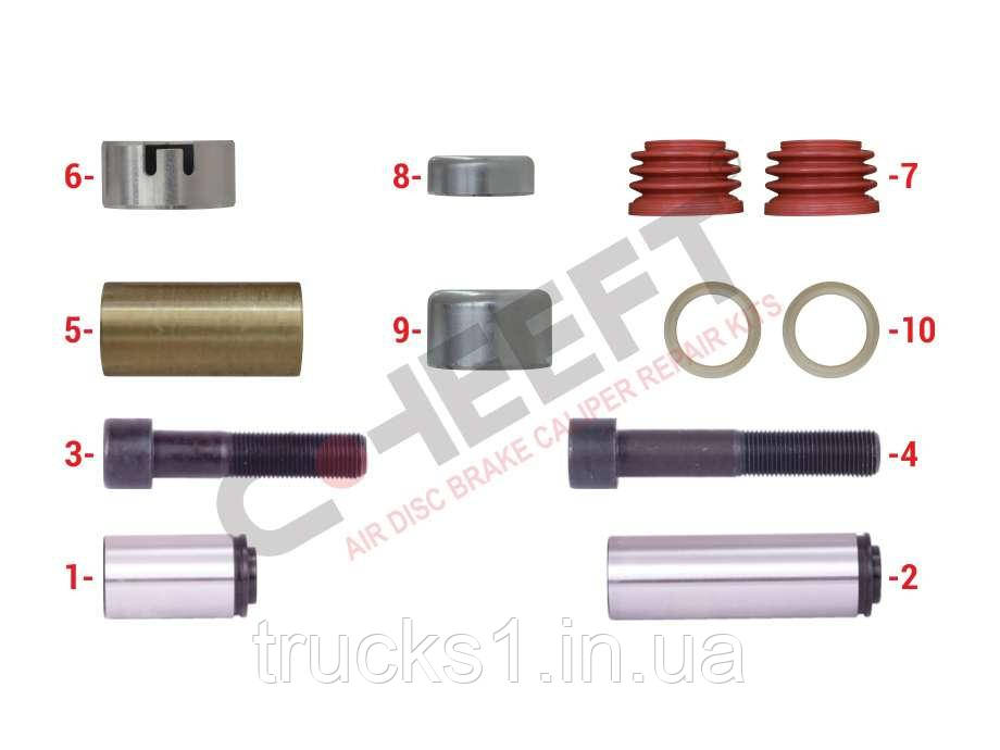 Р/к суппорта гальмівного (направляючі та ущільнення) Knorr 1164 (CHEEFT ...