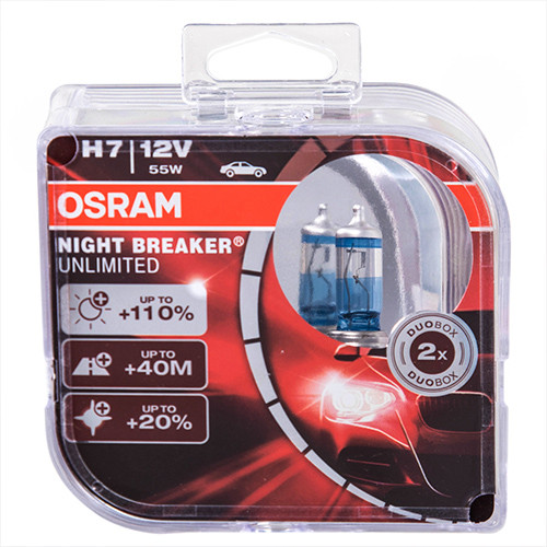 Автолампа OSRAM Night Breaker Unlimited +110% H7 12V 55W PX26d ...