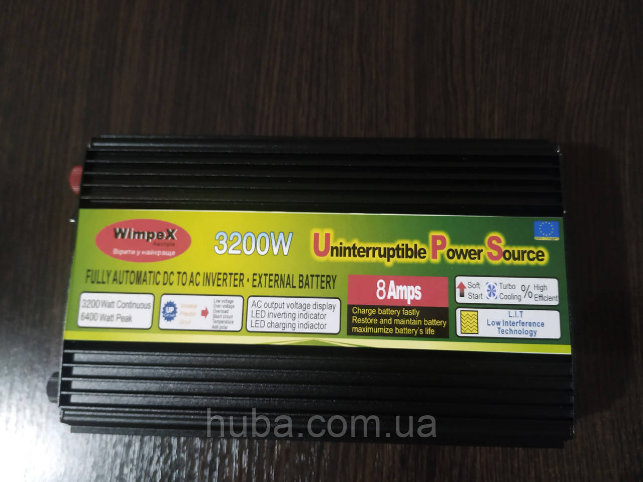 Перетворювач Power Inverter Wimpex 3200W-12V із зарядним пристроєм для ...