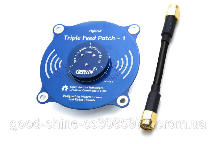 Антена 5.8GHz GEPRC Triple Feed Patch 9.4dBi (SMA), ціна 720 грн — Prom.ua (ID#1651257793)