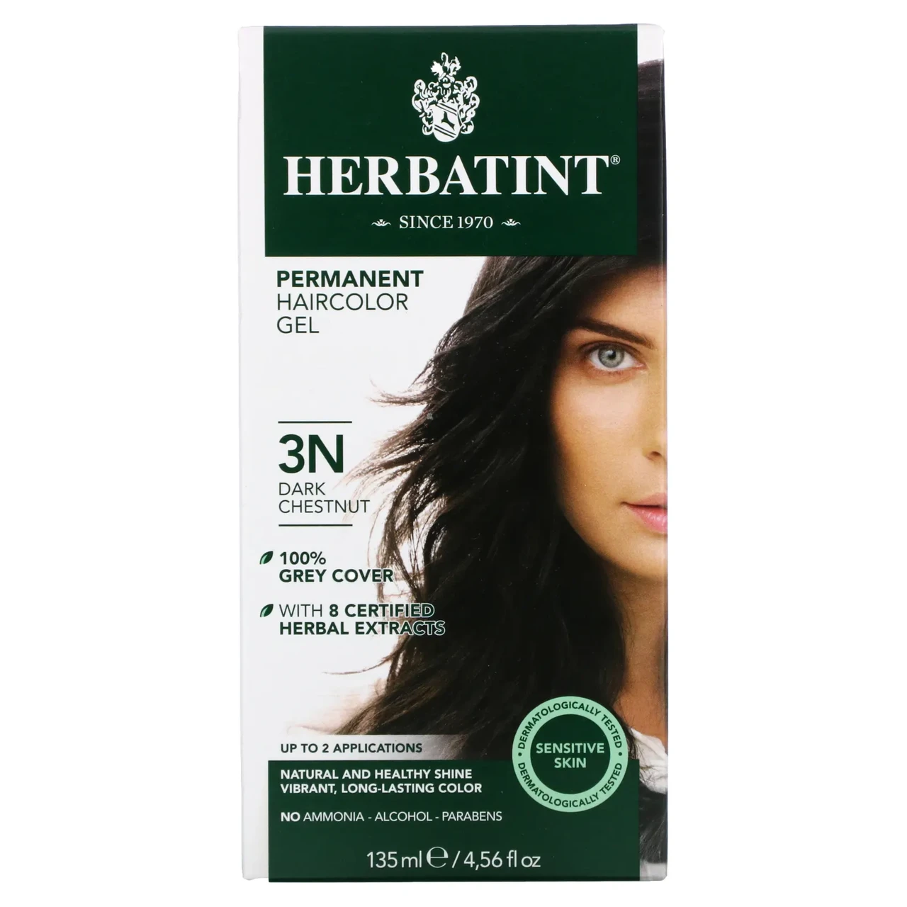 Купить Herbatint, Permanent Hair Color, 3N, Dark Chestnut, 4.56 fl oz ...