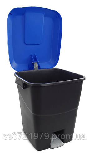 Ведро для мусора с педалью и ручками Tayg Eco 40*43*65 см 60 л Черно ...