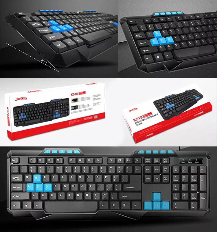 Клавиатура Игровая Проводная Jedel K518 для ПК и Ноутбука ...