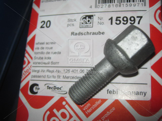 Болт колесный M12x1,5/52 MB, Febi 15997 (ID#1655282229), цена: 220 ...
