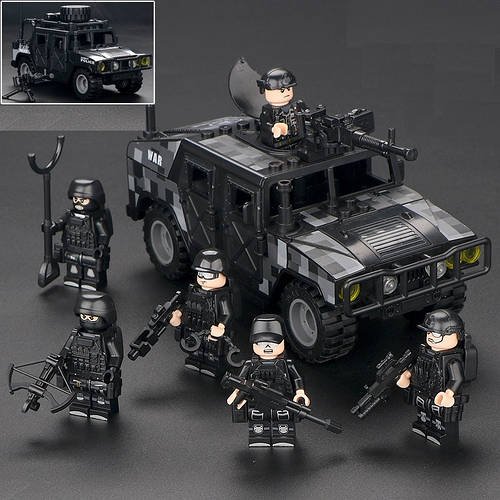 Купить Фигурки военные спецназ swat солдаты с оружием полиция хаммер ...