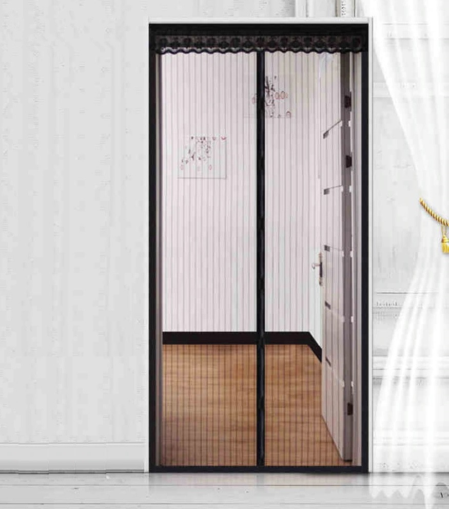 Москитная Сетка с Магнитами Magic Mesh на Двери 100x210 См Коричневый ...
