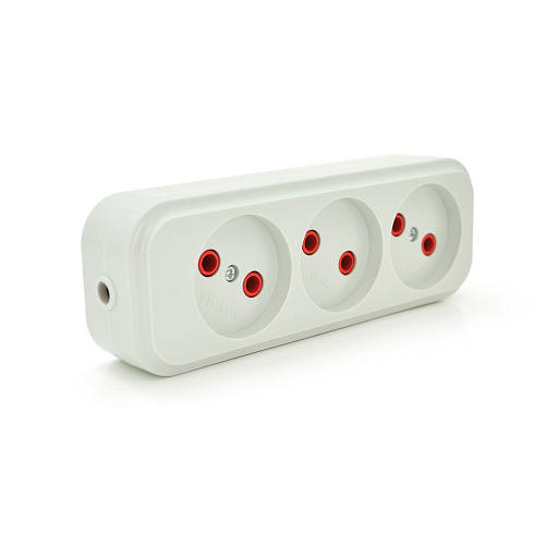 Блок розеток для удлинителя 220V TMBR-3W, 3 гнезда без заземления Q200 ...