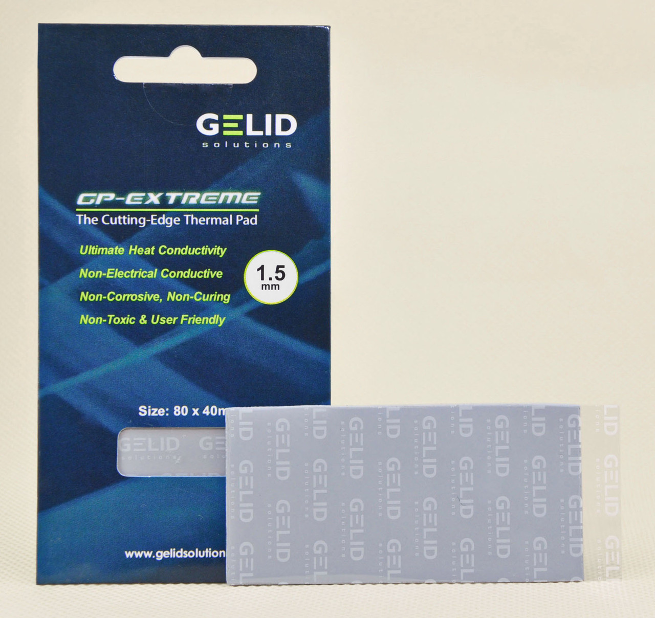 Термопрокладка GELID GP-EXTREME 1.5мм 80x40 12W для видеокарты TP-GP01 ...