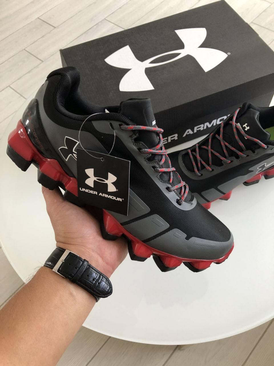 Мужские кроссовки Under Armour Scorpio серые с красным,ундер только 45 ...
