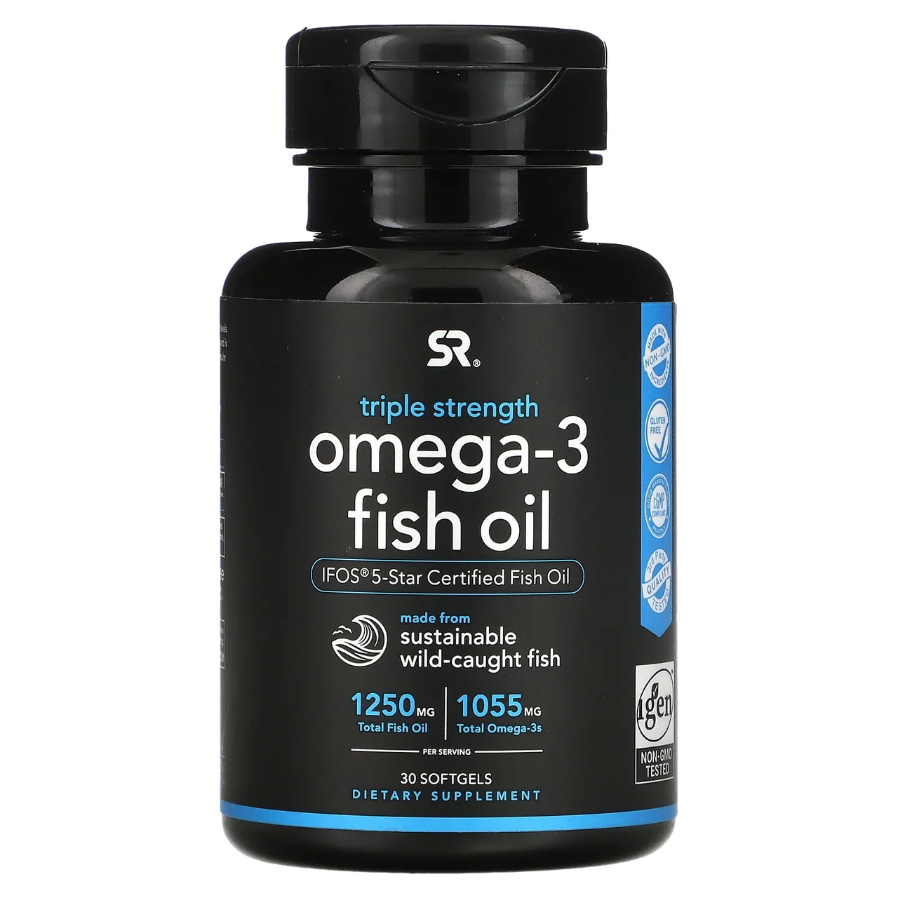 Sports Research, Omega-3 Fish Oil, Triple Strength , 30 Softgels (ID ...