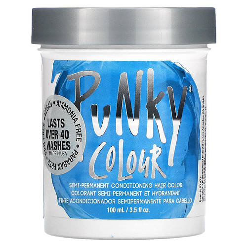Punky Colour, Semi-Permanent Conditioning Hair Color, Lagoon Blue, 3.5 ...