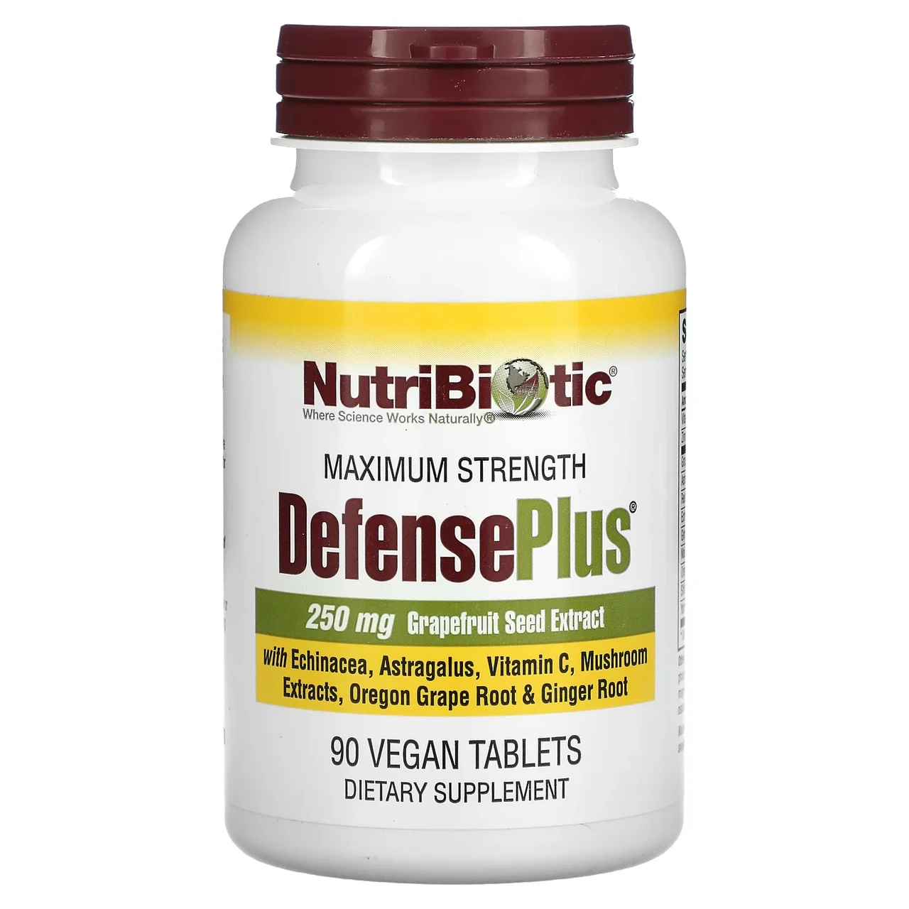 NutriBiotic, DefensePlus, максимальна ефективність, 90 веганських ...