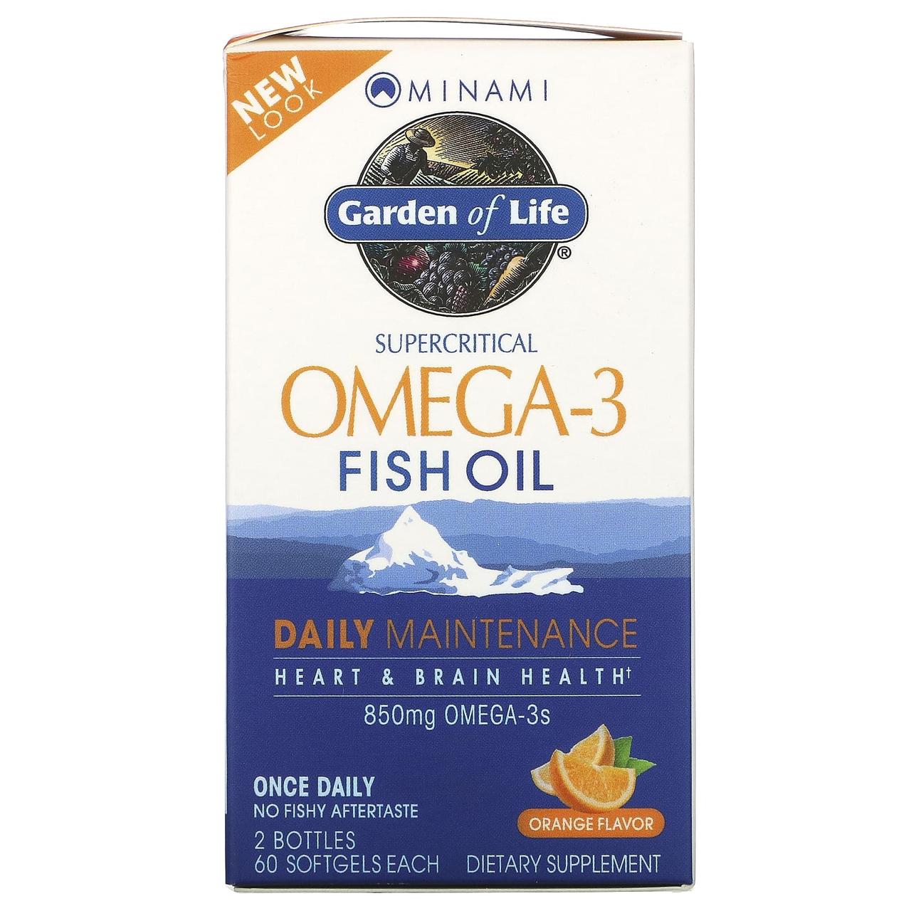 Minami Nutrition, Supercritical Omega-3 Fish Oil, Orange , 850 mg, 2 ...
