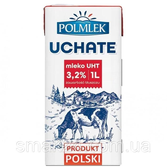 Молоко ультрапастеризоване 3,2% жирності Polmlek Uchate 1 л Польща ...