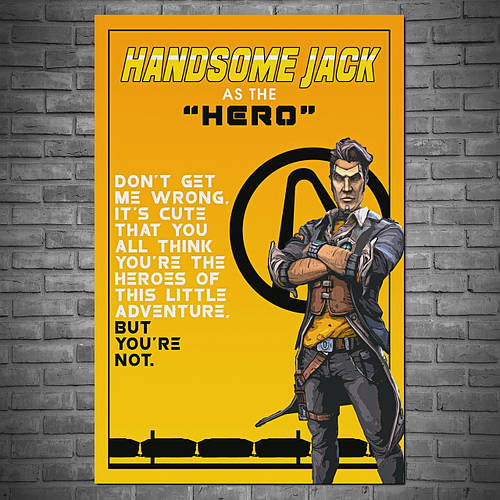 Плакат "Handsome Jack, Borderlands, BL2" (артикул 3187), цена 180 грн ...