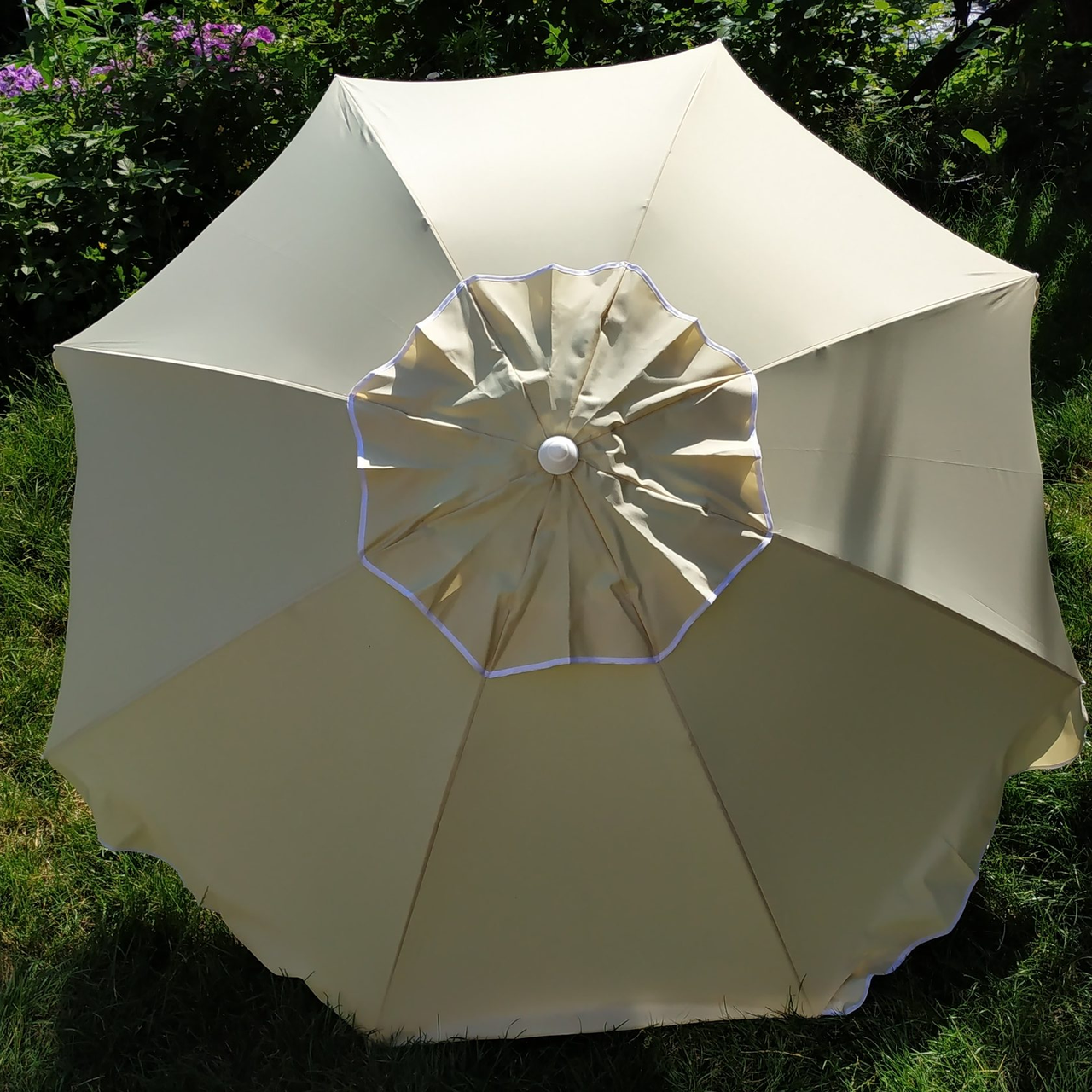 Пляжный садовый зонт бежевый 1,9 метра брезентовый (ID#1652306066 ...