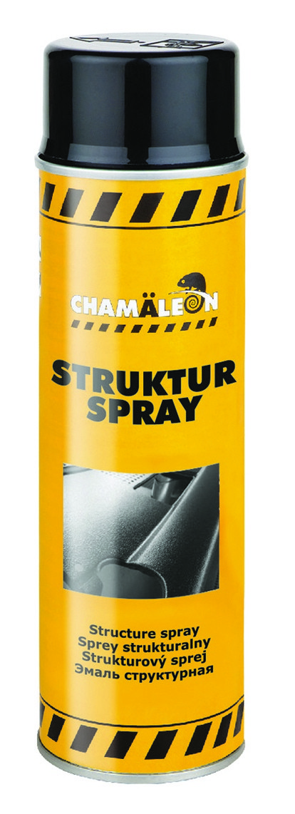 Аэрозольная структурная краска для пластика черная 500мл Chamaeleon ...
