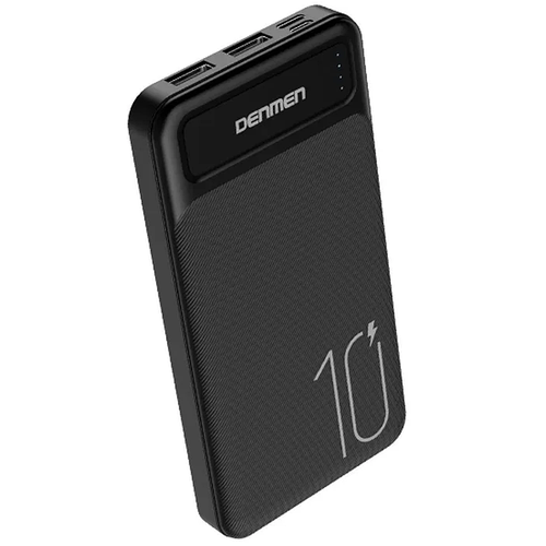 Павербанк с индикатором DENMEN DP09 10000mAh |2A/2USB| Черный (ID#1656708045), цена: 431 ...