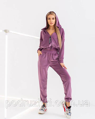 Купить Мягкий Женский Велюровый костюм Ткань велюр-рубчик Размеры 42,44 ...