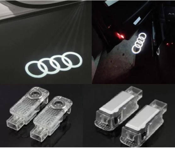 Подсветка двери с логотипом Ауди Audi A1 A3 A4 A4L A5 A6 A6L (05- ) A7 ...