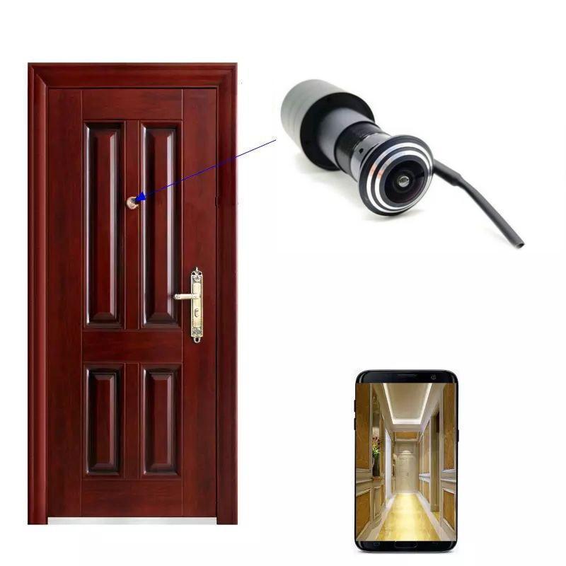 Охранная мини WiFi IP камера дверной глазок HQcam XJD-105C. V380 Pro ...