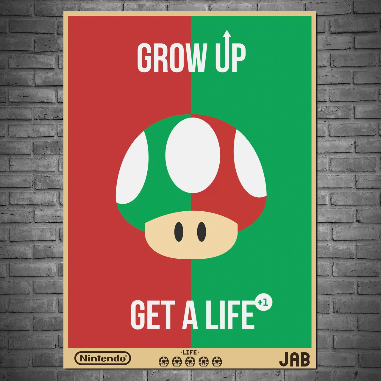 Плакат "Супер Маріо, Super Mario, Grow up!", 60×43см: продаж, ціна у ...