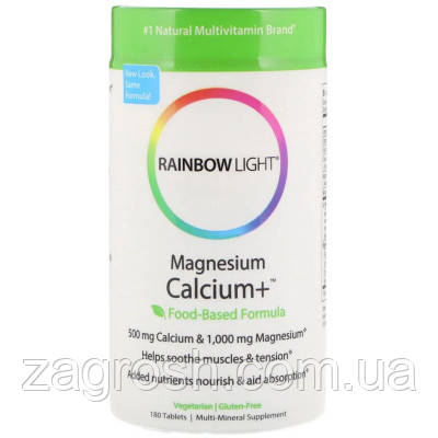 Купить Минералы Rainbow Light Магний Кальций +, Magnesium Calcium+ ...