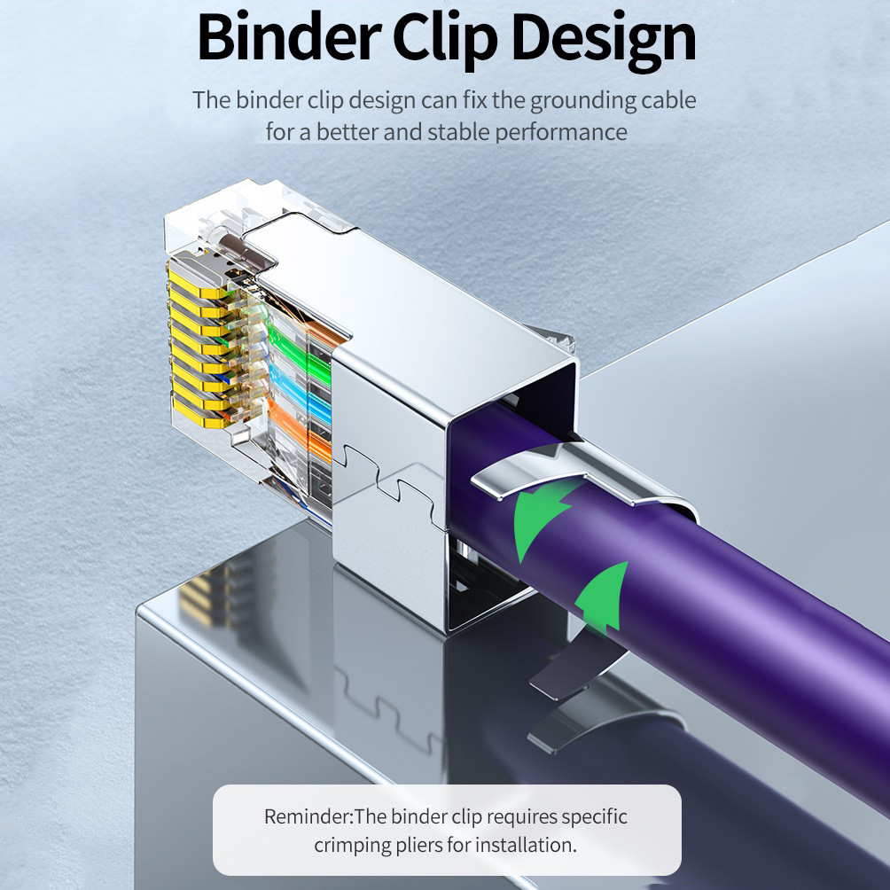 Конектори RJ45 FTP Cat7 10шт екрановані UGREEN Shielded Modular ...