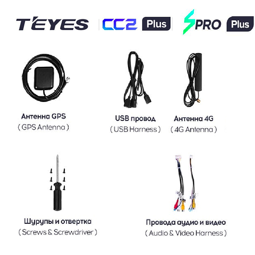 Комплект для Teyes CC2L Plus / SPRO Plus та Android магнітол (ID#1657475238), ціна: 600 ...