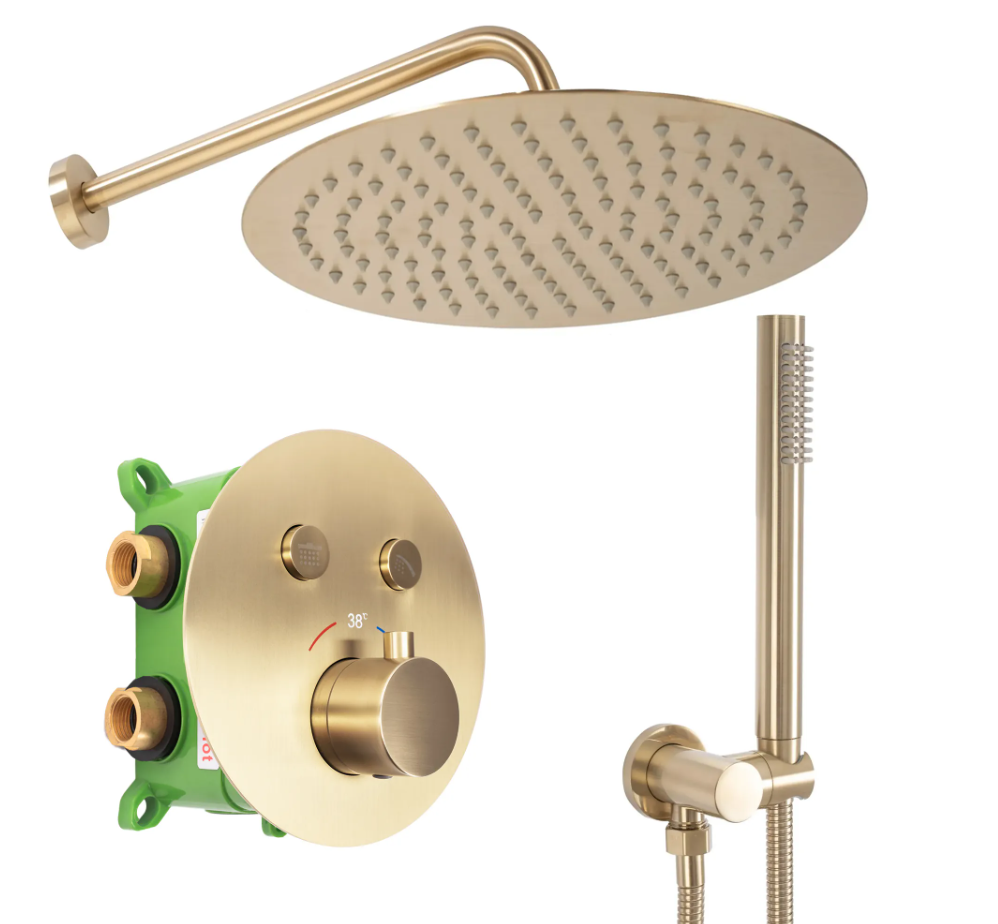 Душевая система скрытого монтажа REA MILER L.GOLD MATT BOX REA-P6716 с ...