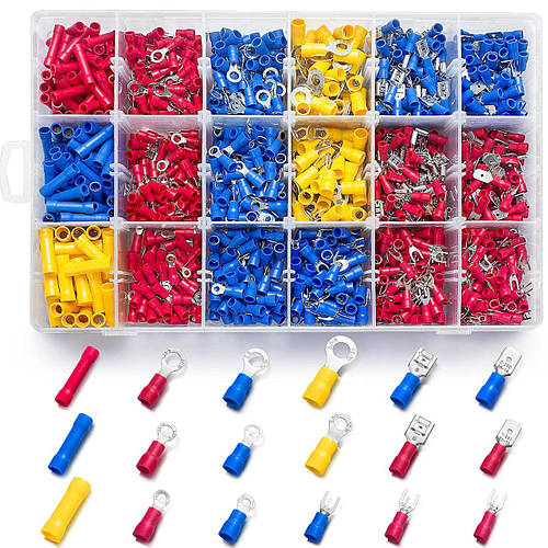 Клеммы для проводов обжимные с изоляцией (1200 шт) (ID#1657605126 ...