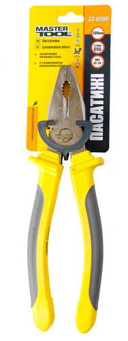 Пасатижі MASTERTOOL 200мм C55 HRC 45~50 23-0200 |Пассатижи MASTERTOOL 200мм C55 HRC 45~50 23 ...