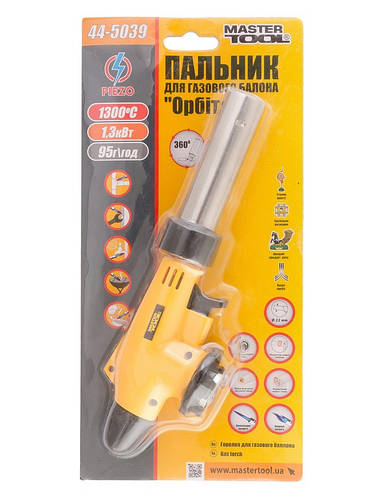 Купить Горелка для газового баллона "орбита" с пьезоподжигом ø22мм 1300°с вращение 360 ...