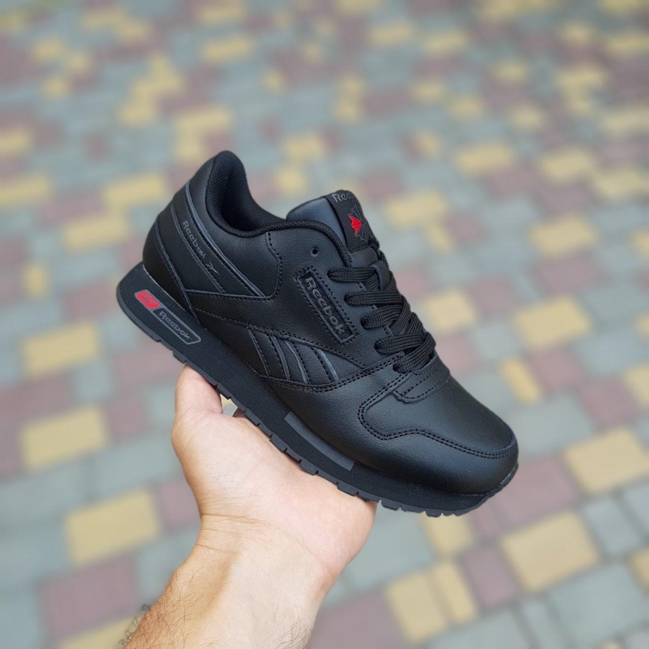 Женские летние кроссовки Reebok Classic Чёрные стильные летние ...
