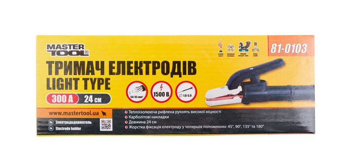 Купить Держатель электродов light type 300 а Mastertool 81-0103, цена 156.73 ₴ — Prom.ua (ID ...