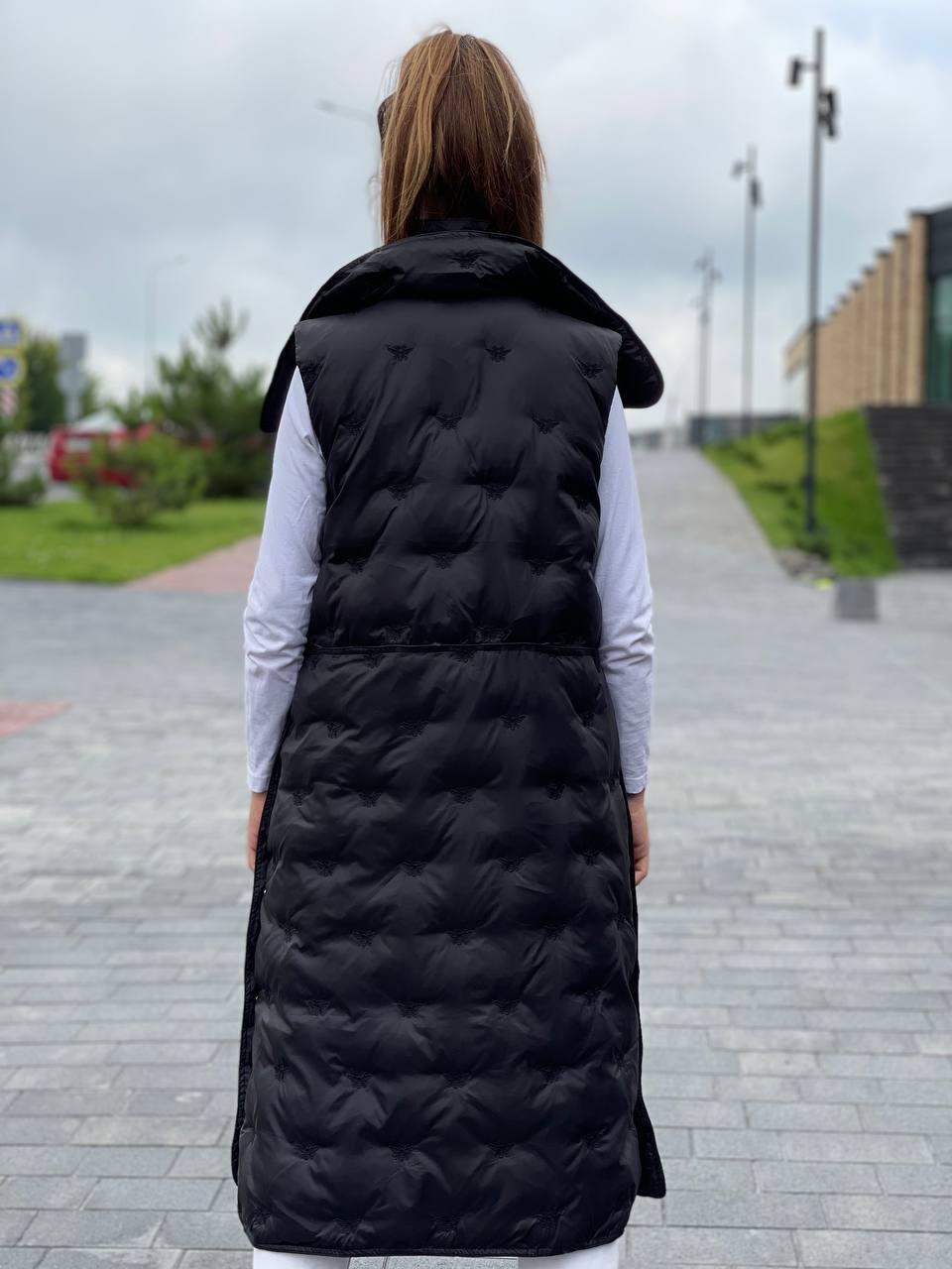 Купить Женская черная жилетка длинная безрукавка, цена 1700 ₴ — Prom.ua ...