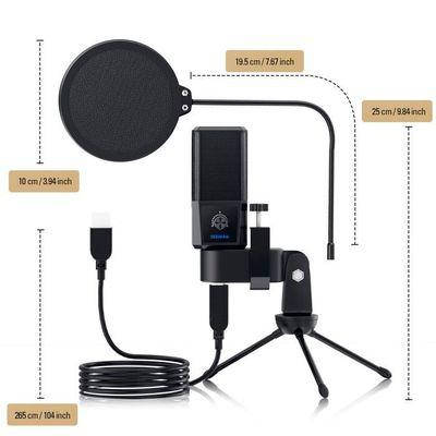 Купить Кардиоидный конденсаторный USB-микрофон JEEMAK, от 100 Гц до 18 ...