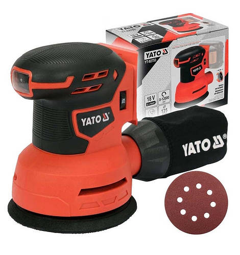 Купить Аккумуляторная 18V Эксцентриковая Шлифмашина Ø 125 мм (БЕЗ АККУМУЛЯТОРА) YATO® YT-82753 ...