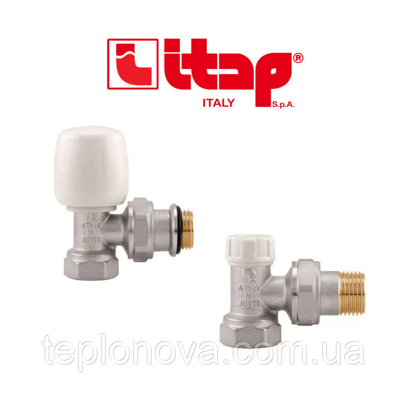 Крани радіаторні ITAP кутові 1/2" Італія (Комплект 394S + 396S): продаж, ціна у Чернівцях ...