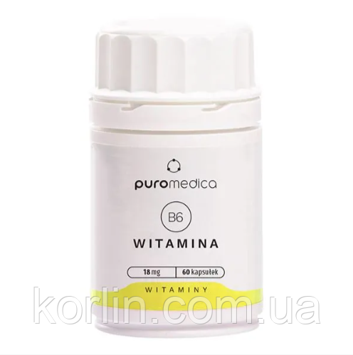Купити Вітамін В6 60 кап Puromedica Vitamin B6 Доставка з ЄС, ціна 899 грн - Prom.ua (ID ...