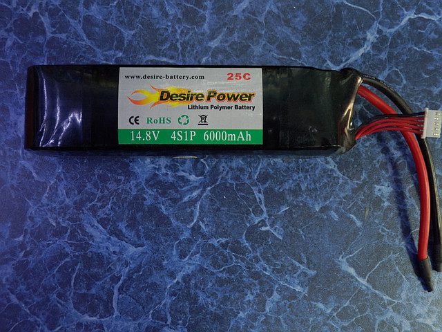 Литий-полимерная батарея Disire-power 14,8V 6000mAh-25С (42*44*168)582г ...
