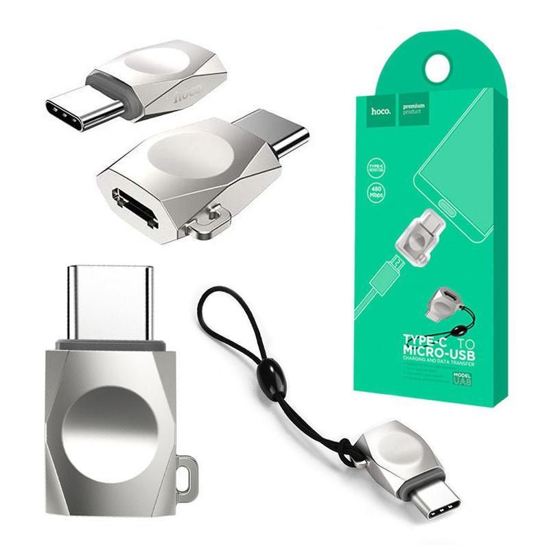 Купити Адаптер-перехідник HOCO OTG UA8 металевий micro USB Type-C, ціна ...