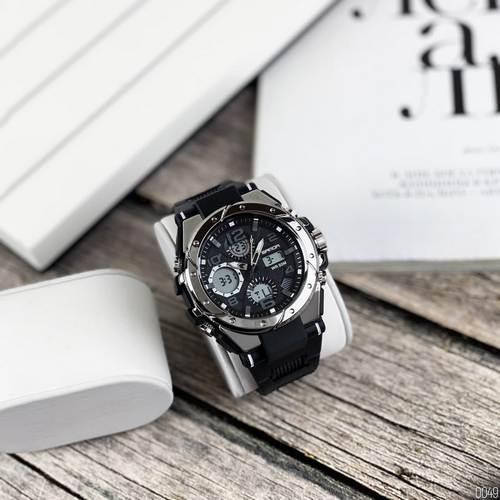Мужские спортивные (армейские) часы Sanda 6008 Black-Silver, цена 761. ...