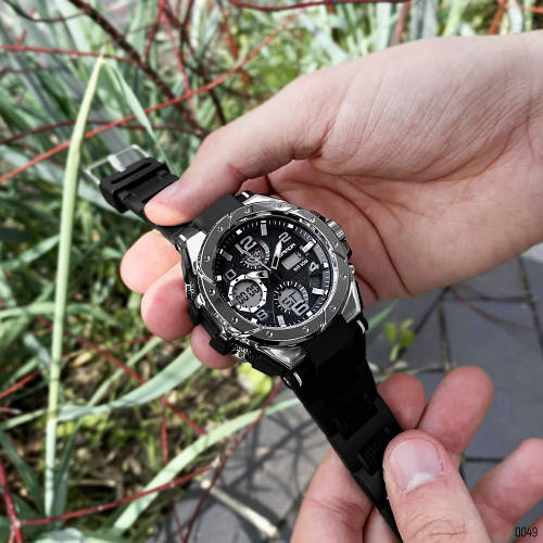 Мужские спортивные (армейские) часы Sanda 6008 Black-Silver, цена 761. ...