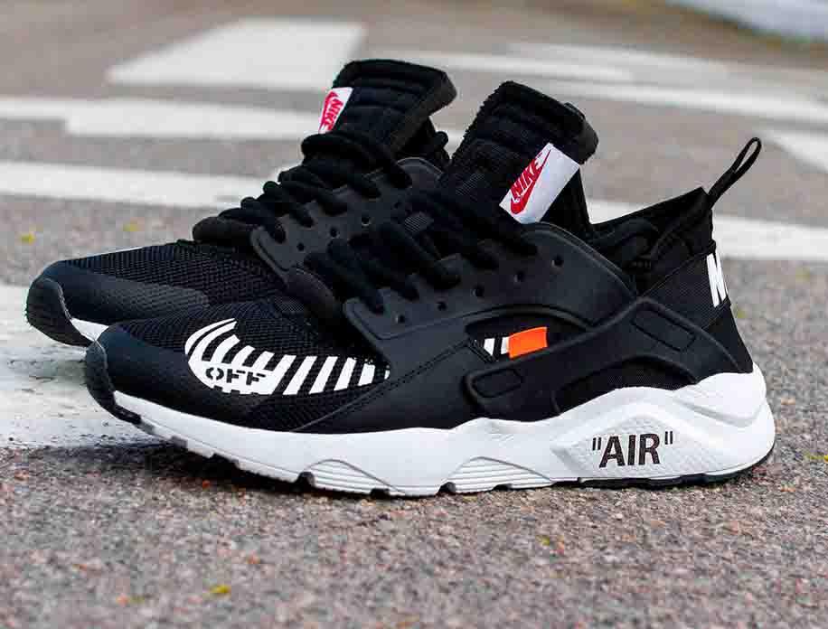 Кросовки жіночих Nike Huarache black white x Off-white / Кросси Найк ...