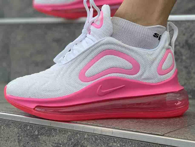 Купить Кроссовки женские Nike Air Max 720 White Pink / Кроссы Найк Аир ...