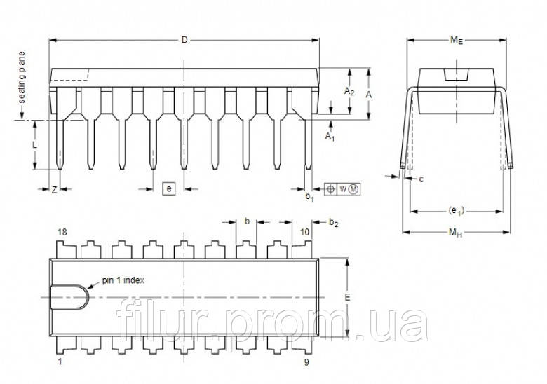 Мікросхема TDA4565 ІМС DIP18 COLOR TRANSIENT IMPROVEMENT IC, Виробник ...