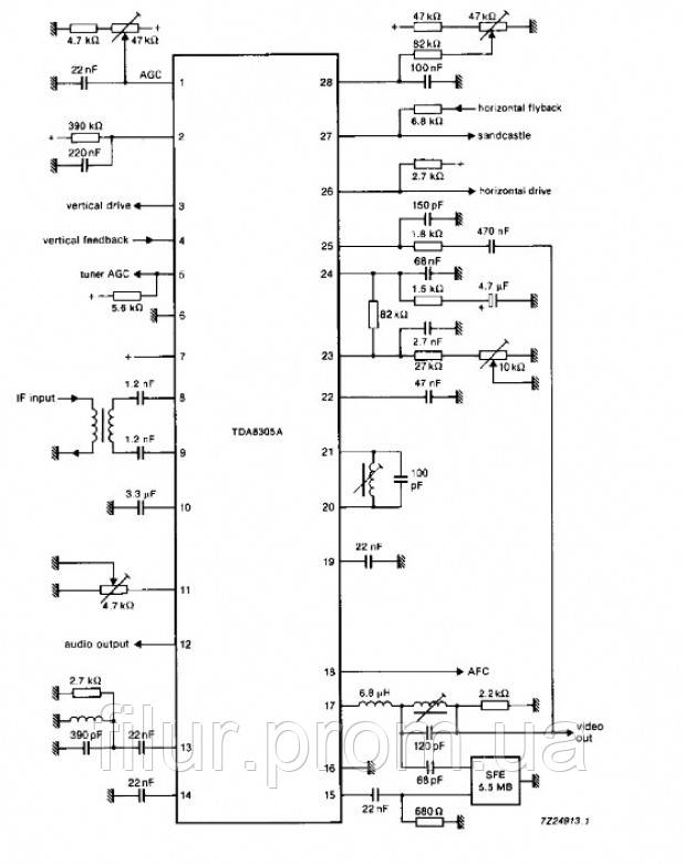 Мікросхема TDA8305A ІМС CTV Small Signal Combination Circuit, Виробник: Philips (ID#1660238571 ...