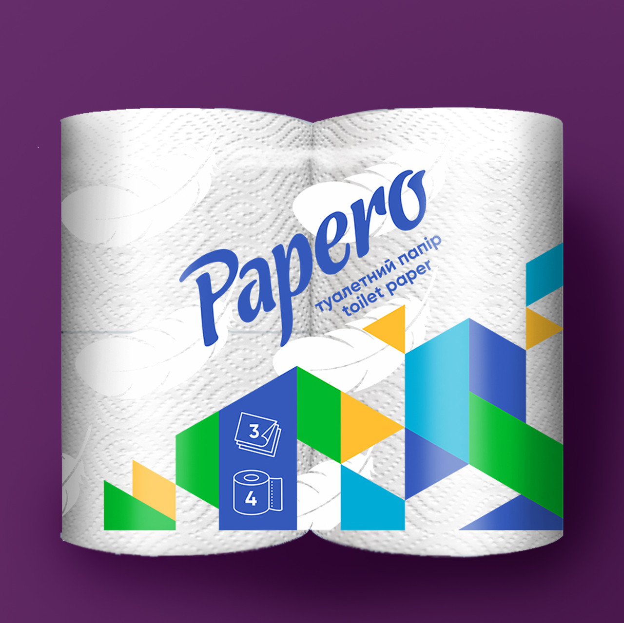 Туалетний папір "Papero" 3сл. 4 рулона TP056 (1шт\4шт), ціна 63.44 грн ...