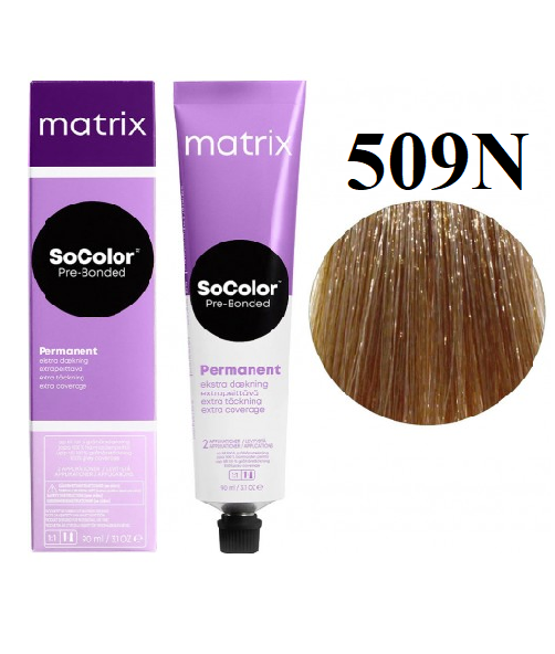 Стійка крем фарба Matrix SOCOLOR Pre-Bonded Extra Coverage 509N дуже ...
